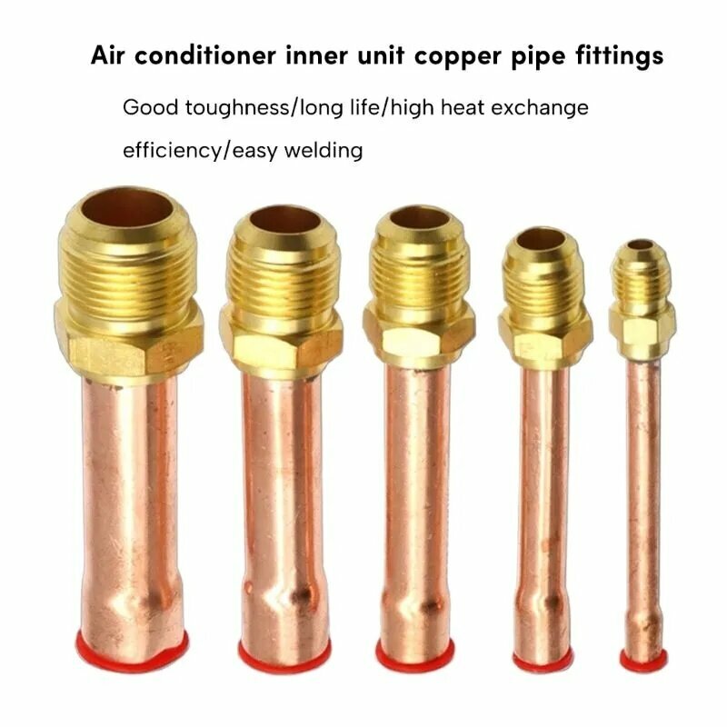 4шт 1/4" 3/8" 1/2" 3/4" 5/8" Факельный Соединитель С медной трубкой Переходник для латунной трубы Для аксессуаров кондиционера