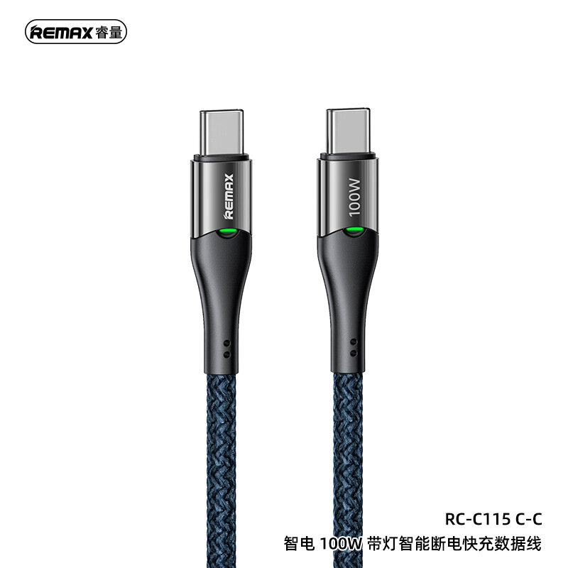 Кабель для зарядки мобильного телефона REMAX 100W с интеллектуальным отключением, сверхбыстрая зарядка, совместимый с Apple 15 и Huawei