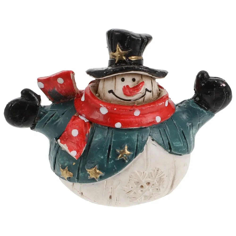 Украшение Снеговик, Оливково-Зеленый, Из Полимерной Глины, Для Домашнего Декора, 1 Шт