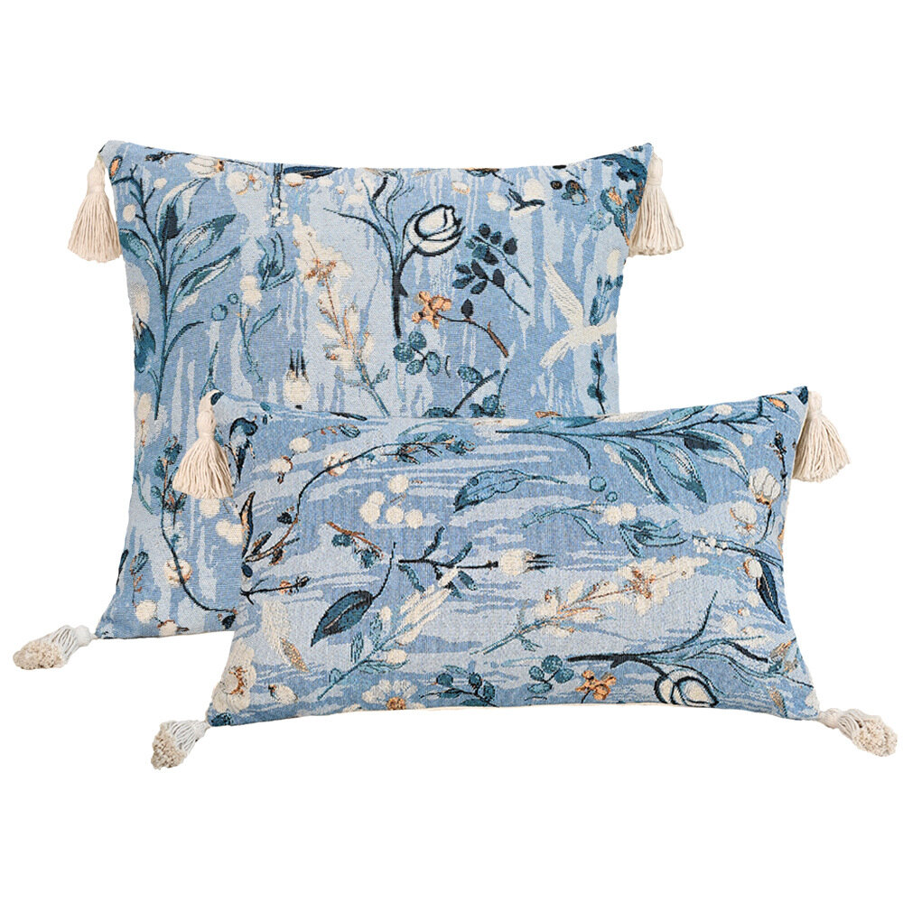 Европейский стиль хлопковая льняная жаккардовая подушка для дивана, подушка для гостиной, подушка для поясницы, прикроватная подушка, чехол для подушки в американском стиле с наполнителем, большая подушка