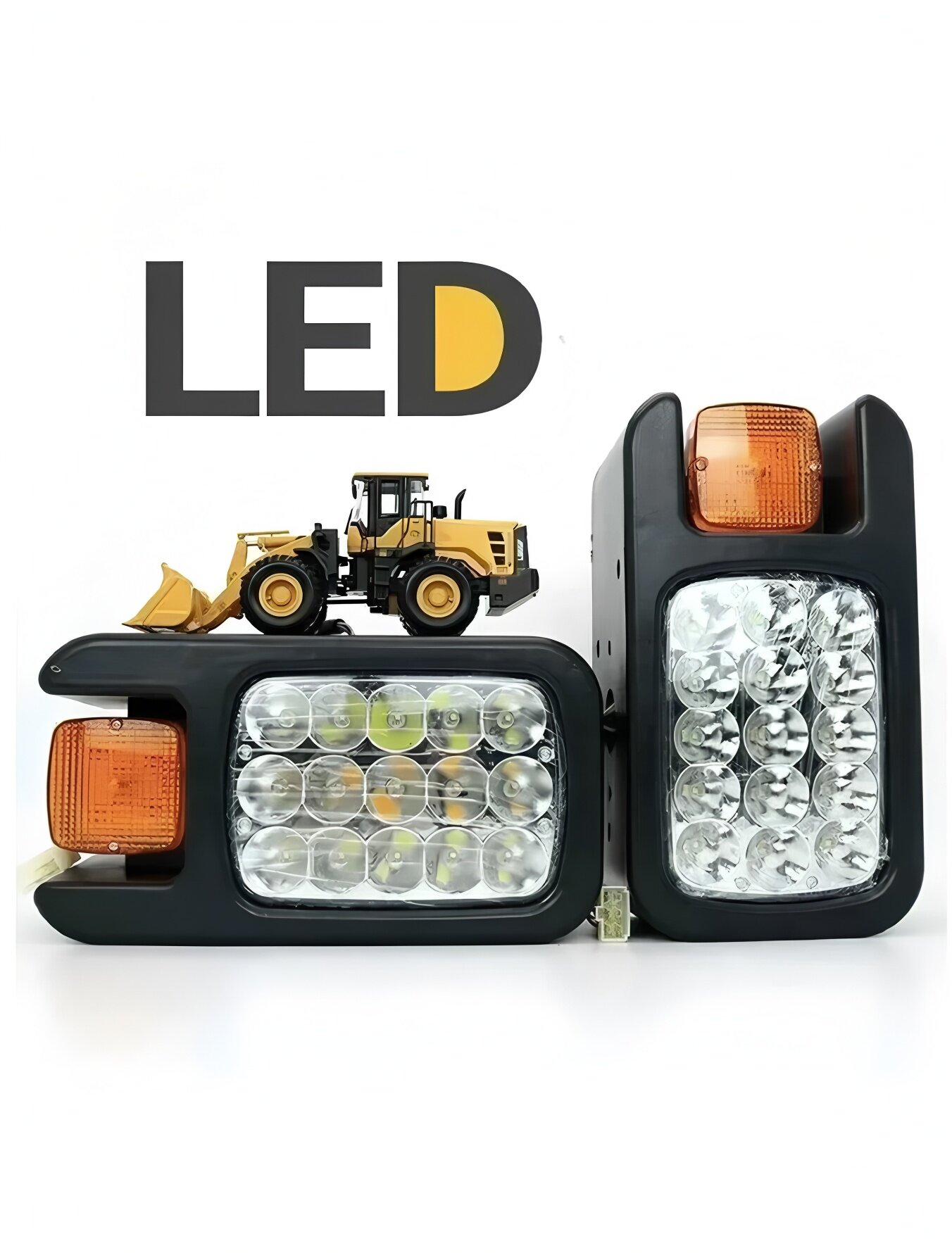 Фары автомобильные 4130000542 и 4130000204, LED, черные матовые, 2шт