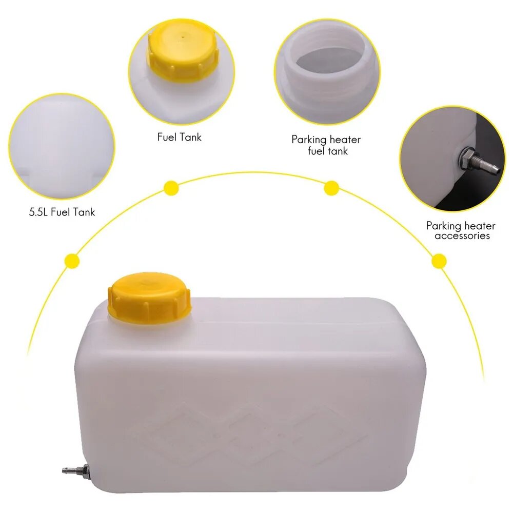 O099F Пластиковый топливный бак стояночного обогревателя объемом 5,5 л для грузового фургона Eberspacher