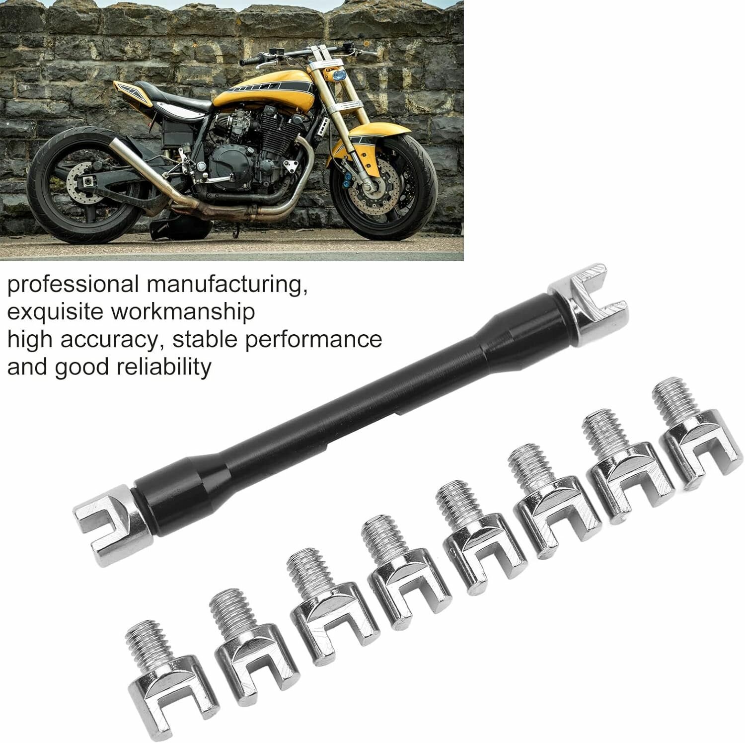 Ключ спицевой для мотоцикла с комплектом насадок