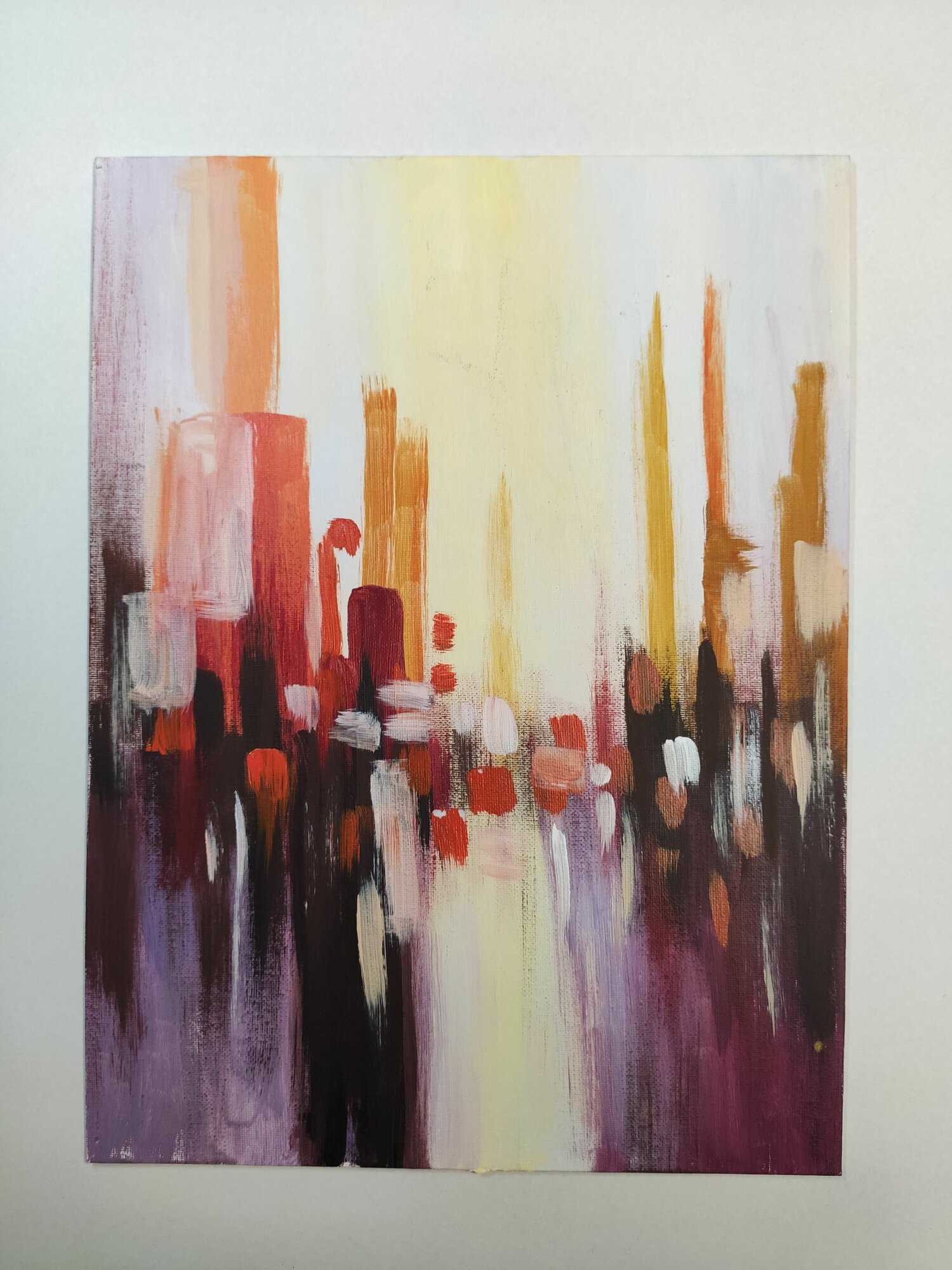 Картина акрилом "Абстракция" 30х40 см, холст на картоне, ручная работа