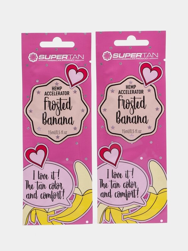 Саше 1штука и 2шт, Supertan Frosted Banana усилитель, крем для загара 1шт=15 мл