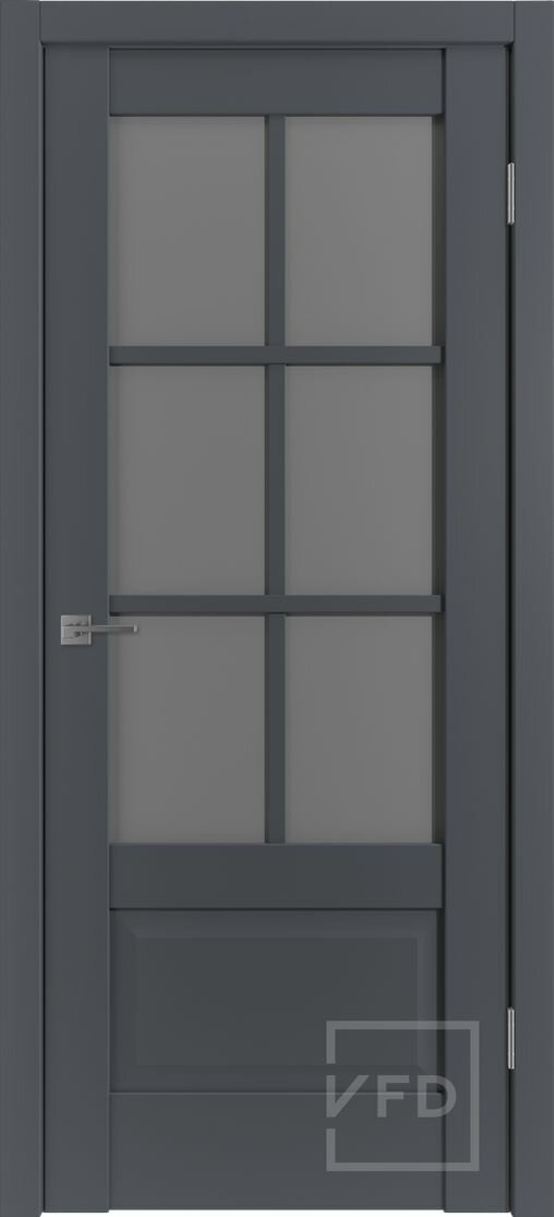 EMALEX R2 ONYX 800*2000 DARK CLOUD (остекленная со стеклом) (дверное полотно)