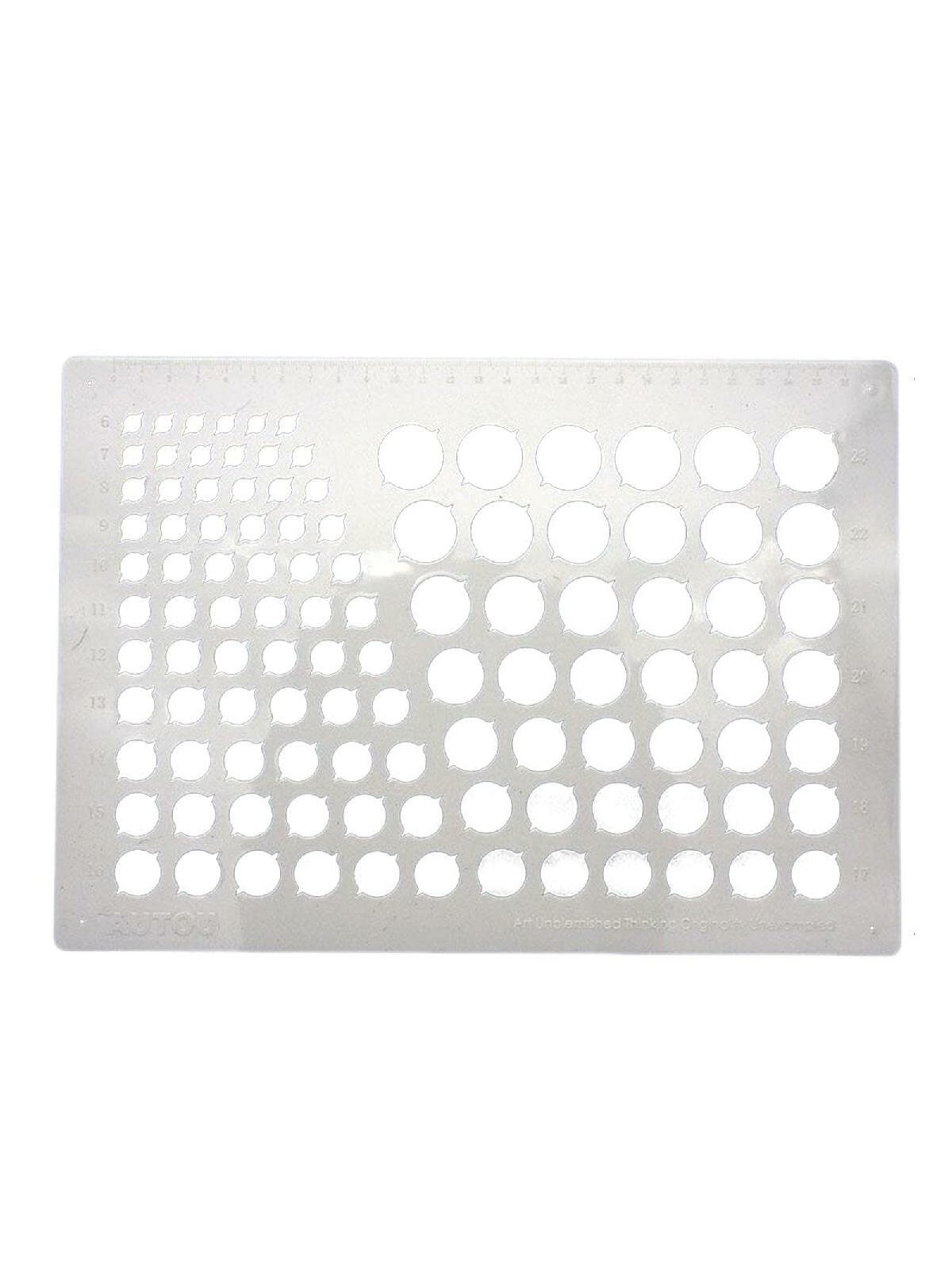 Линейка для квиллинга с вырезами различной формы для изготовления открыток