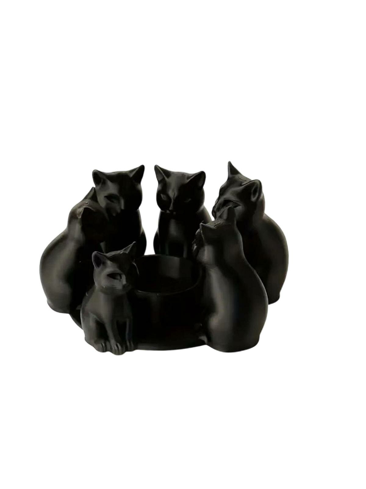 Мультяшные коты Греют лапки Милые подсвечники Tealight Коты Подсвечники
