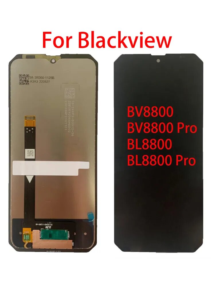 Дисплей на Blackview BV8800 BL8800 Pro в сборе с тачскрином Черны