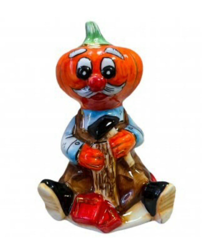 Кум Тыква ёлочная игрушка от Лефортовского фарфора, в индивидуальной упаковке