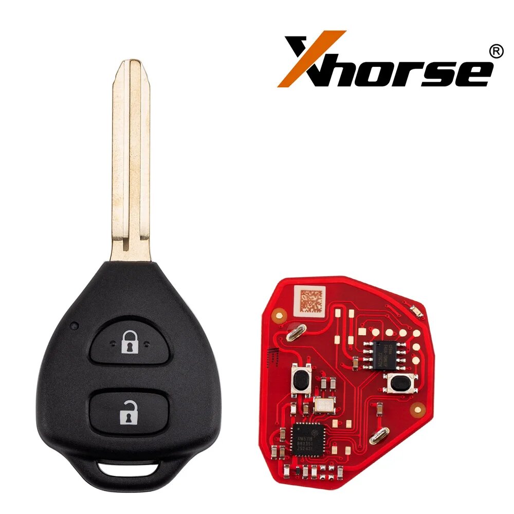 1 шт. Xhorse XKTO25EN 2-го поколения проводной дистанционный ключ для Toyota Style плоские 2 кнопки