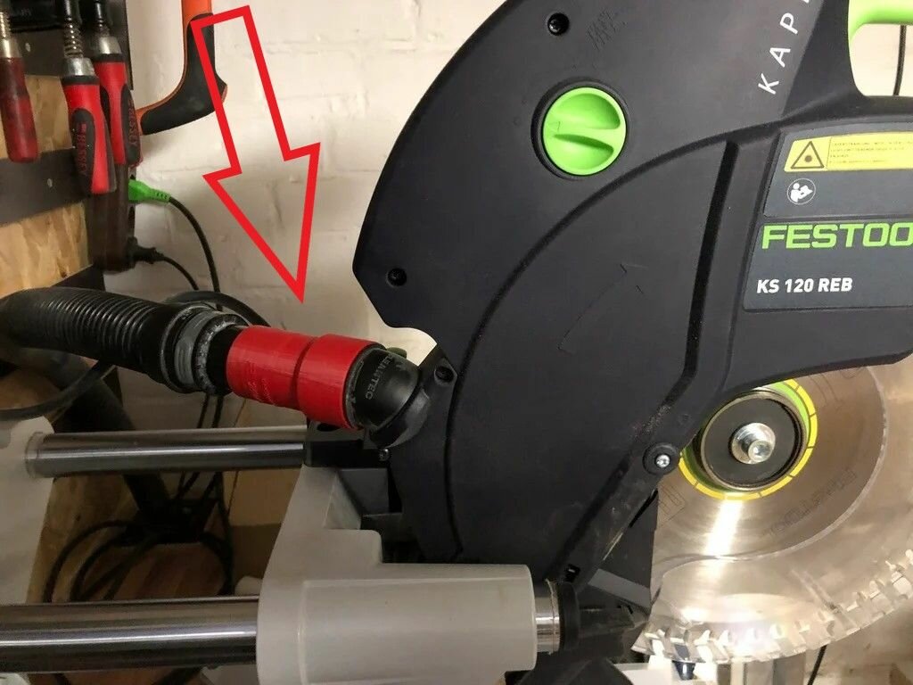 Адаптер пылеотвод на Festool Kapex 120 под Karcher WD 3,4