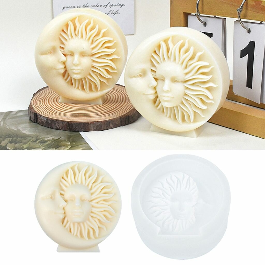 Двусторонняя силиконовая форма Sun moon