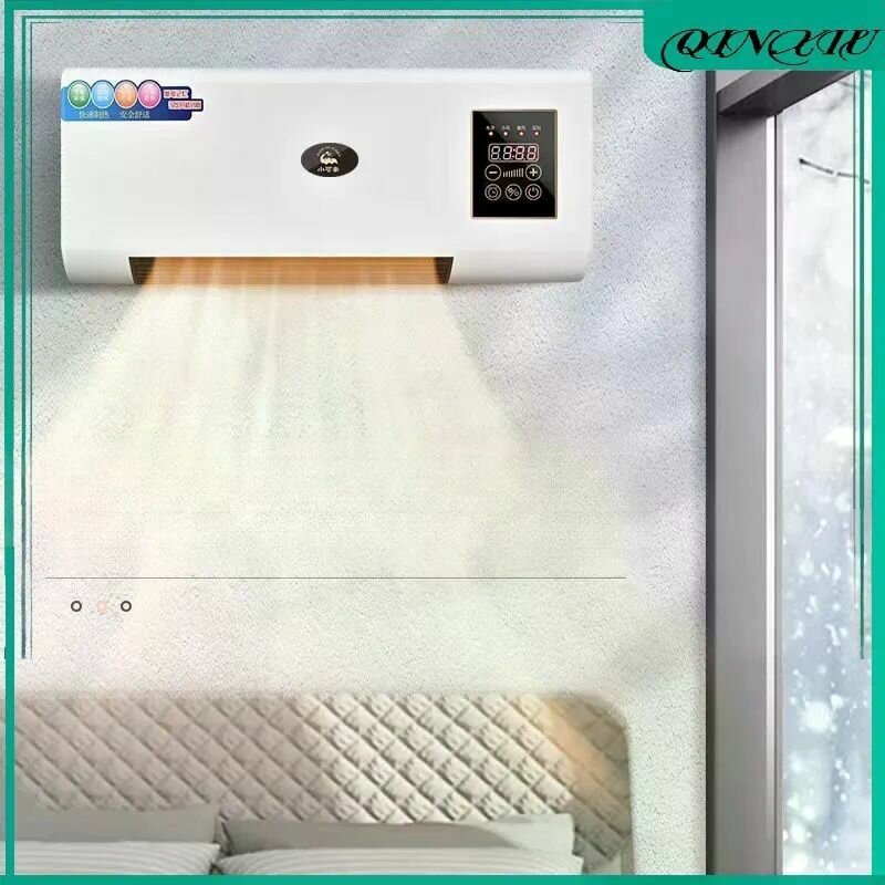 Керамический тепловентилятор 2000 Вт с цифровым термостатом и пультом ДУ, инновационная тепловая завеса для настенного монтажа