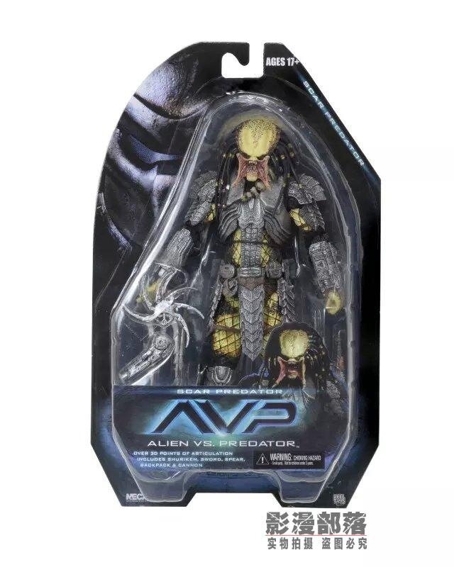 NECA Predator AVP Predator Wave 15 Scar 14 Wave Cat Face Кельтская подвижная 7-дюймовая фигурка Модель