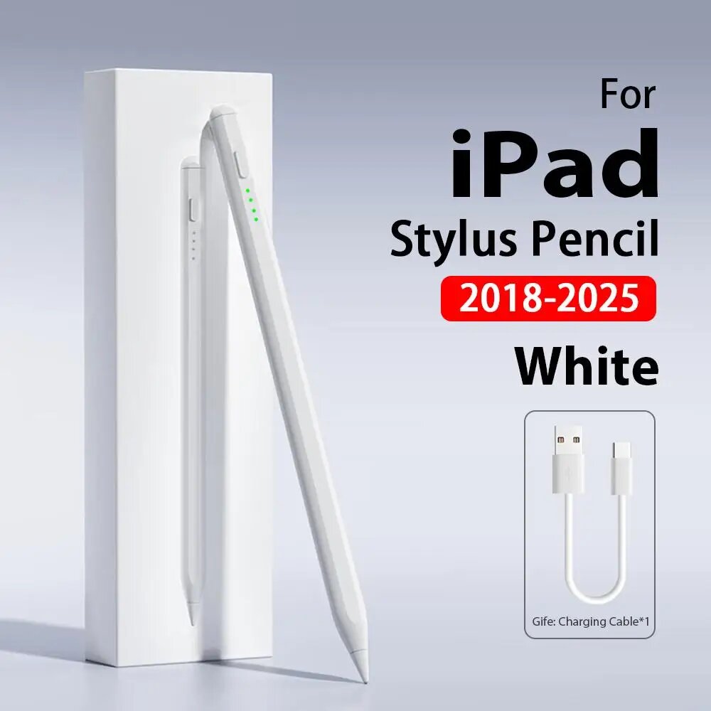 Стилус для iPad 2018-2025, белый