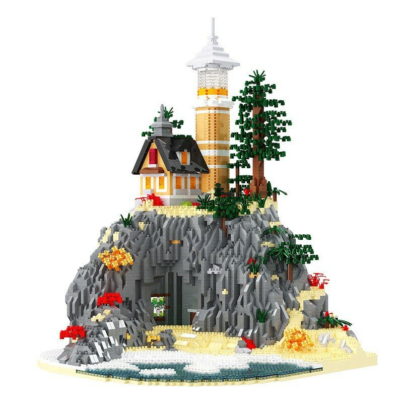 Совместимая с LEGO микропьесная игрушка-лампа для мальчиков, обучающий пазл с мелкими деталями