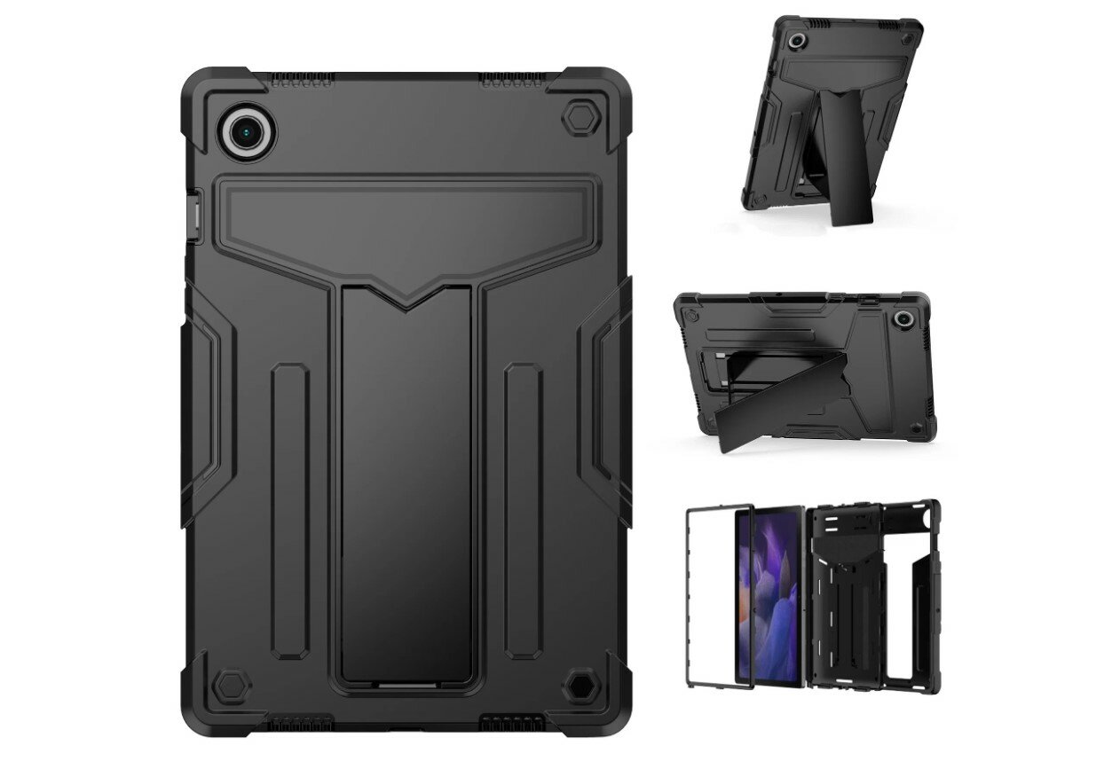 Защитный чехол-бампер-пенал MyPads для Samsung Galaxy Tab S6 Lite 10.4 SM-P619 (2022) Heavy противоударный, черный