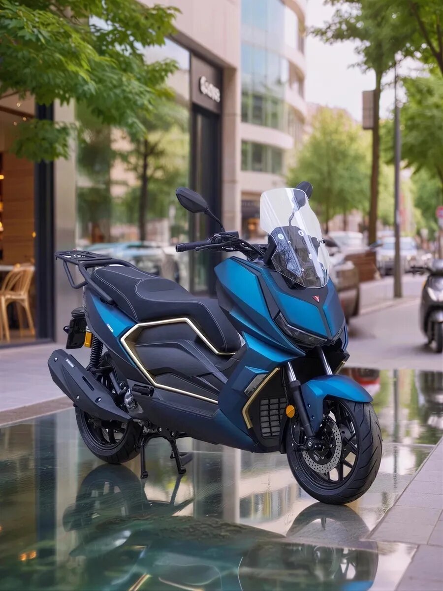 Скутер VMC T-16 276cc с ПТС (EFI, ABS), цвет синий