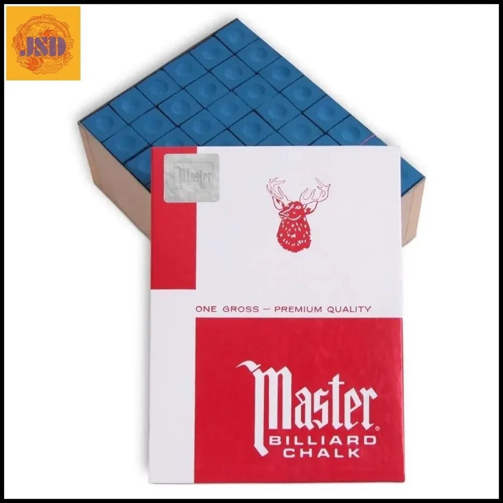Мел для бильярда Master Billiard Chalk Blue 144 шт. для русского бильярда
