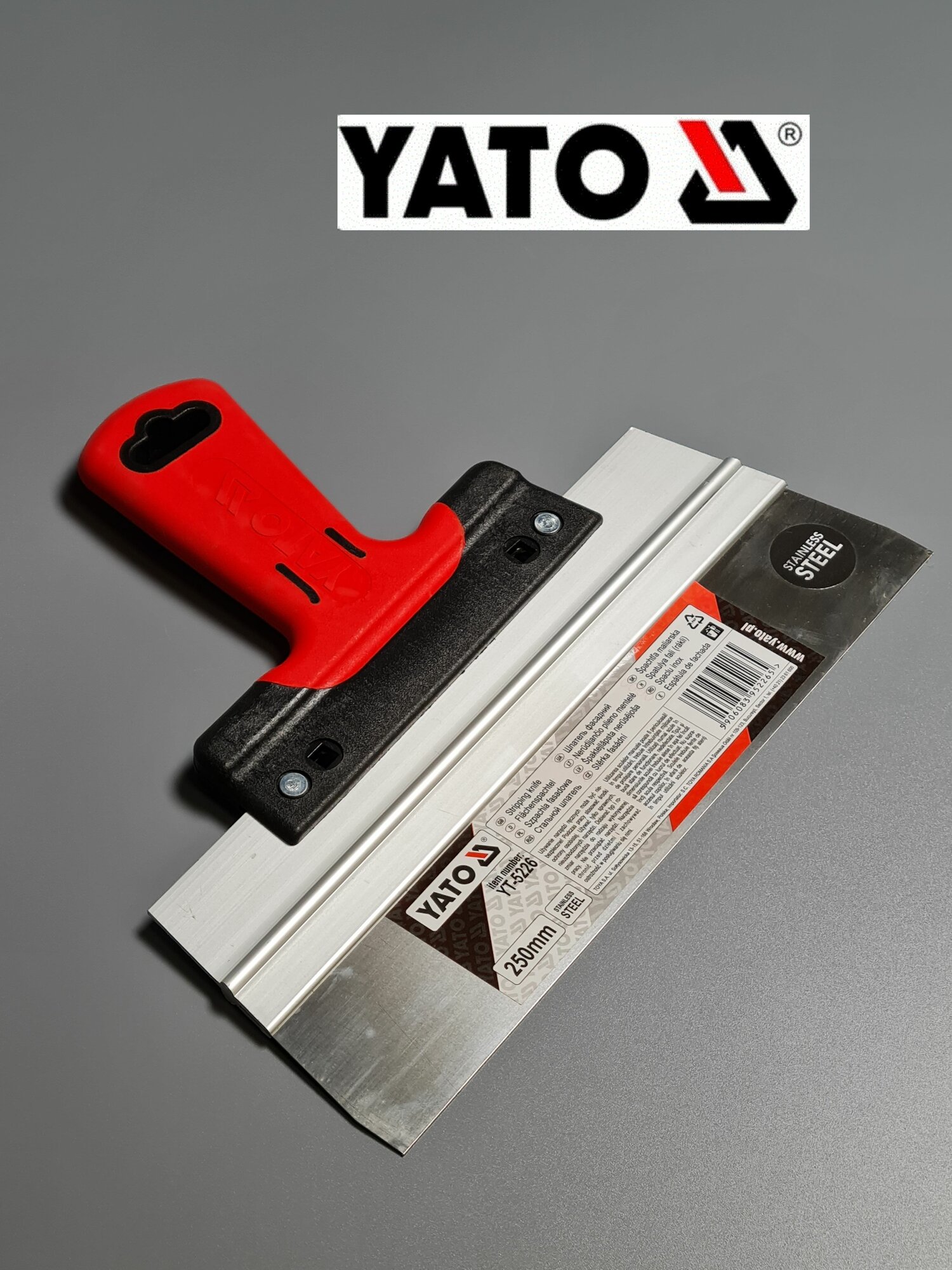 Шпатлевка Yato из нержавеющей стали 250 мм арт. YT-5226