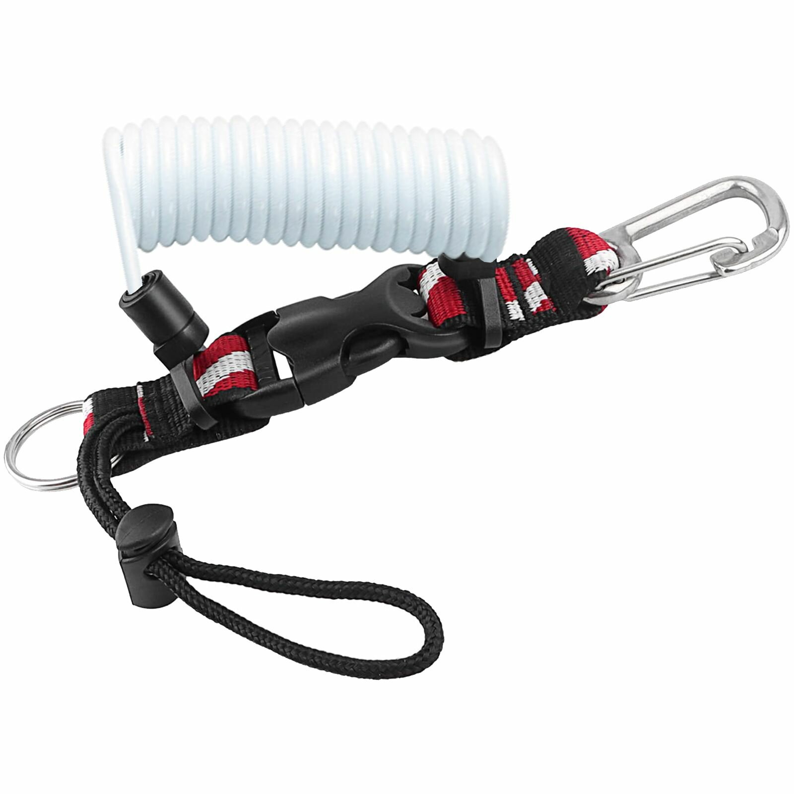 Прочный ланьярд с рисунком флага для дайвинга из нержавеющей стали выдвижной