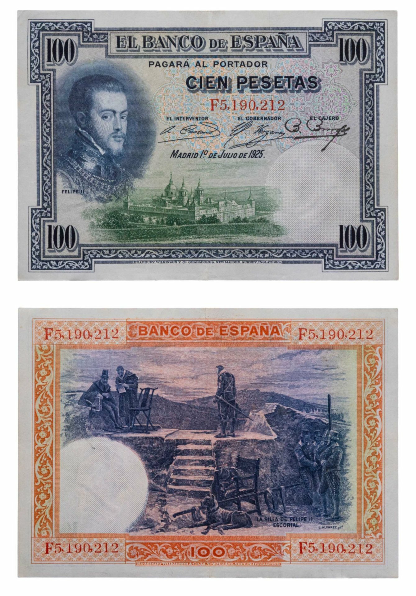 Испания 100 песет 1925 Pick 62c