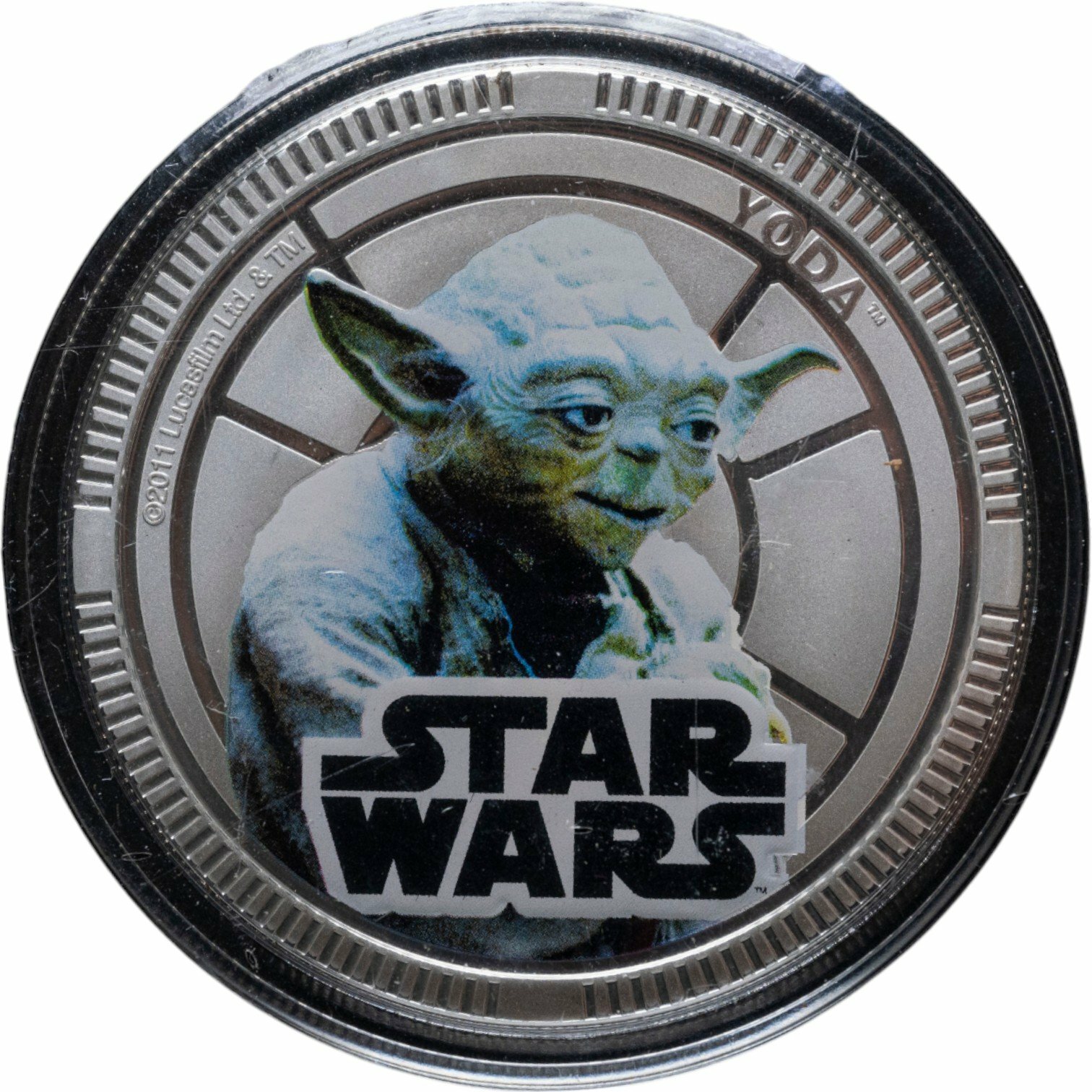 Остров Ниуэ 1 доллар 2011 "Звездные войны - мастер Йода", Мельхиор медь-никель, в сохранности BUNC