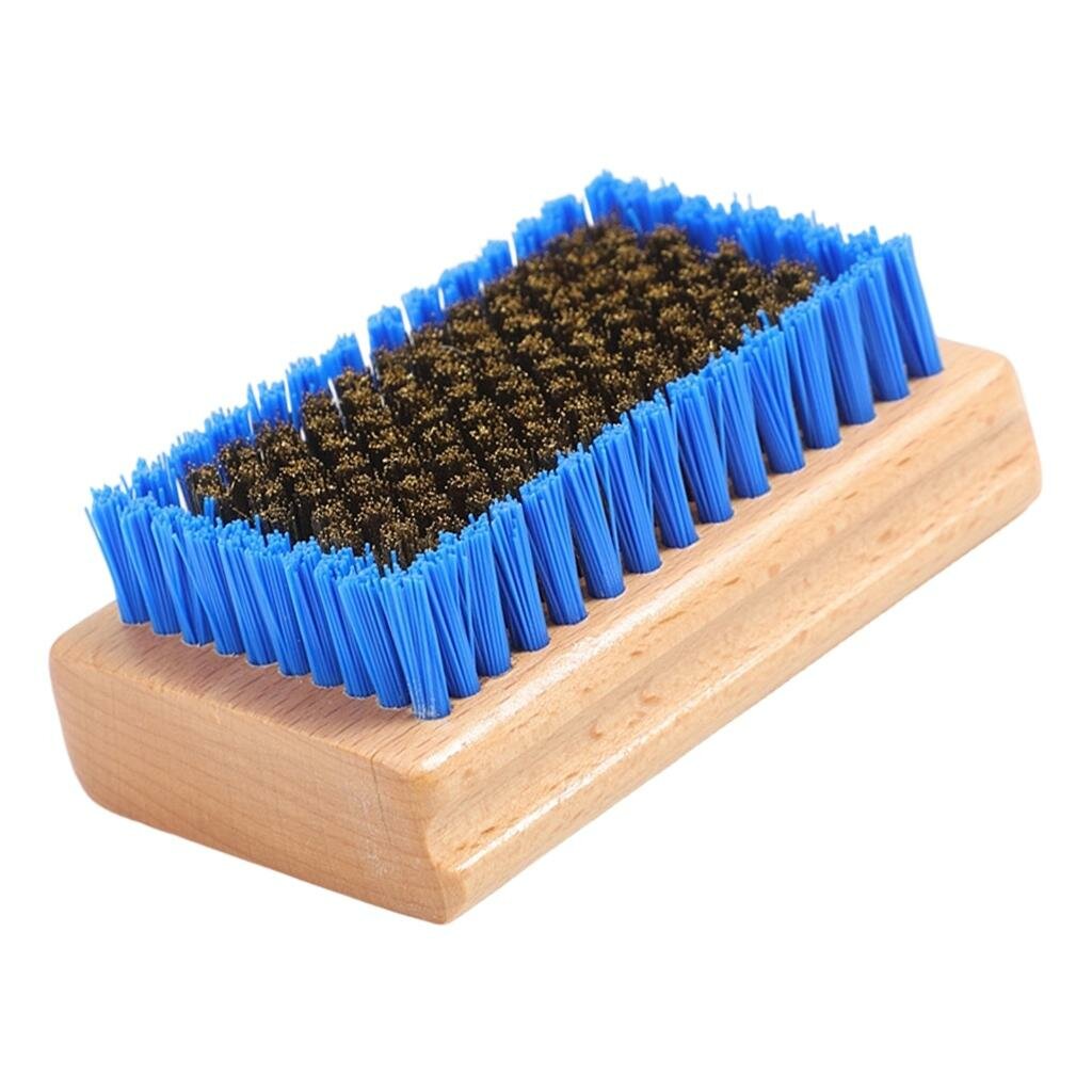 Прочная щетка для чистки лыжной базы С плотно набитой щетиной и деревянной рукояткой Зимние виды спорта