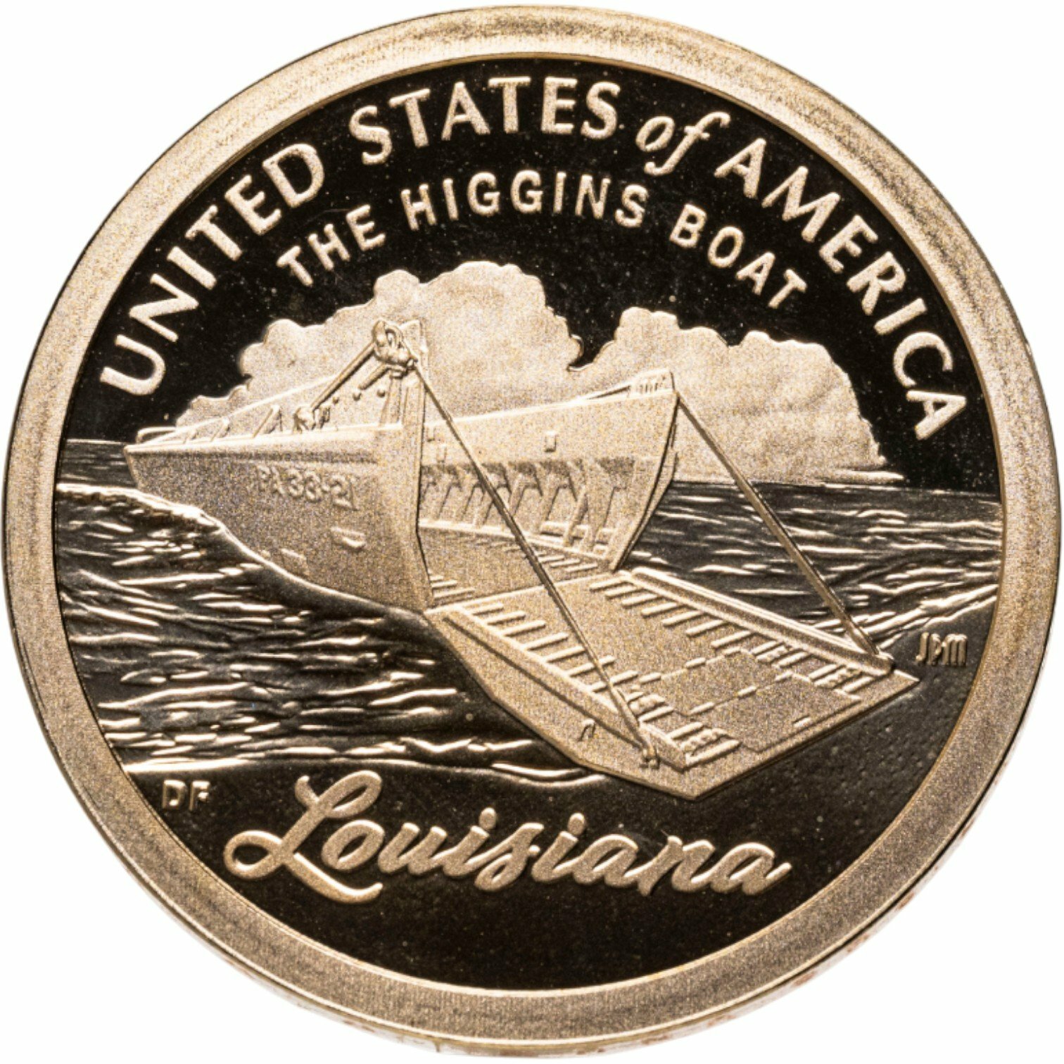 США 1 доллар 2023 S Десантный катер, Медь, в сохранности Proof