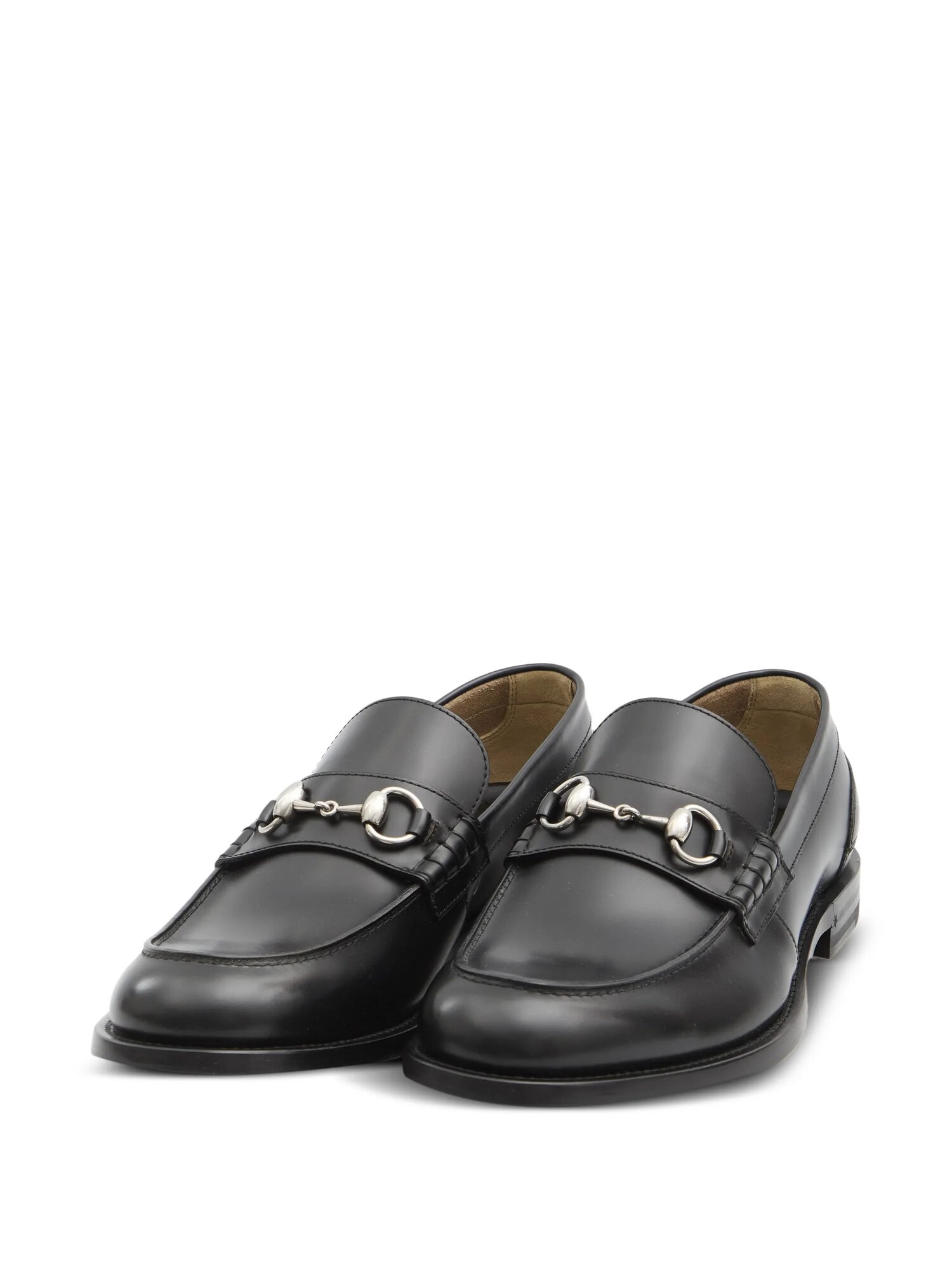 Лоферы GUCCI Horsebit leather loafers, размер 7 — фото 1