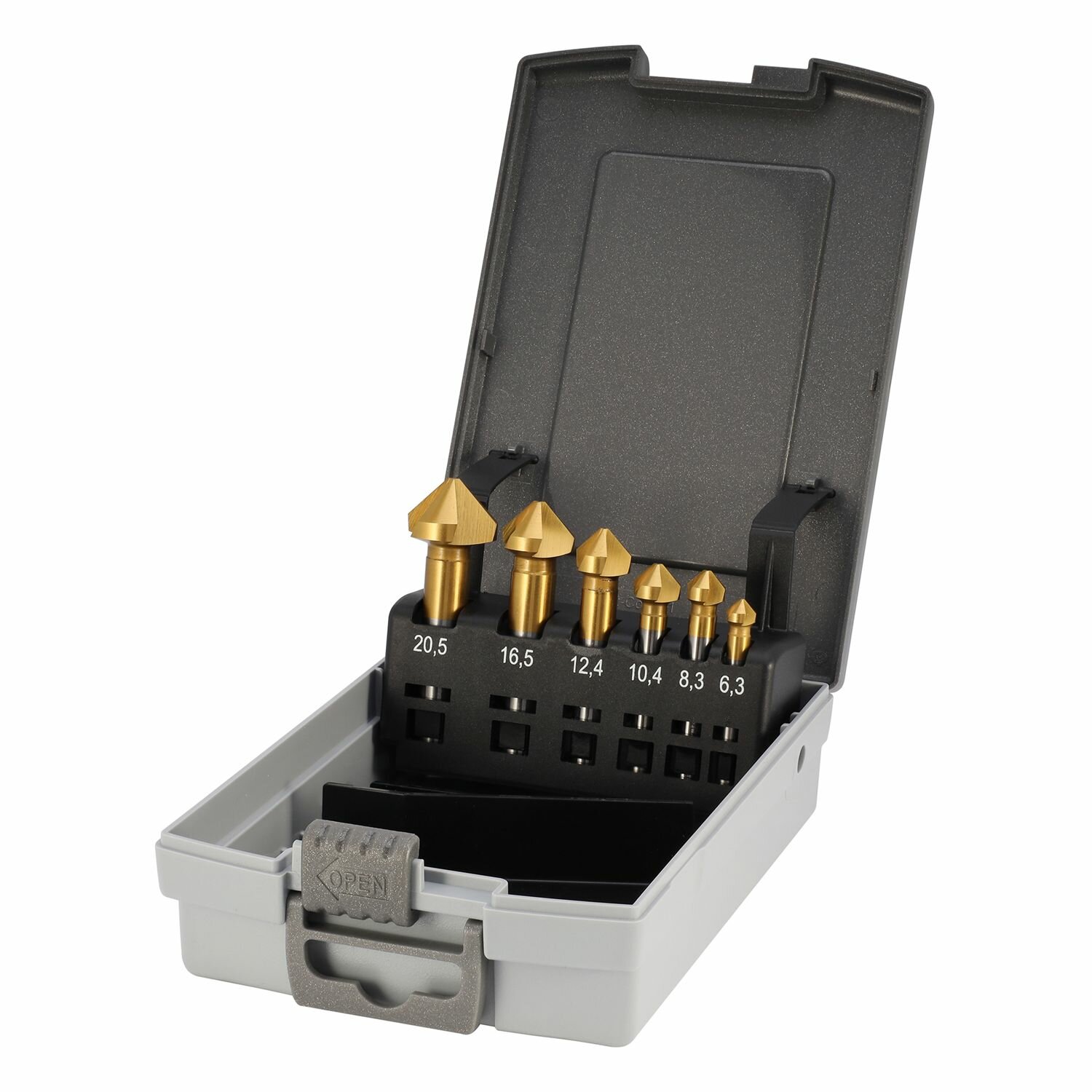 Набор зенковок H-Tools 90гр. 6.3-20.5мм 3z HSSE-Co5 TiN 6шт 795806EHT