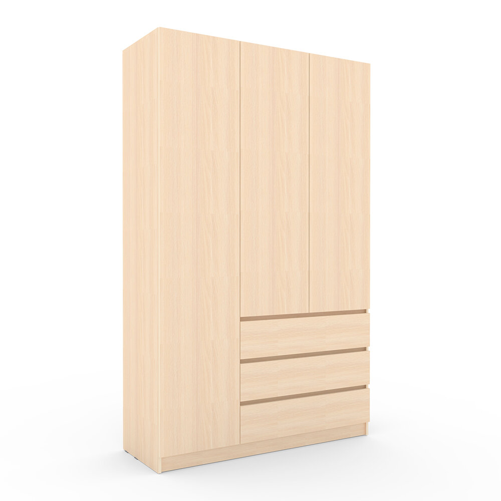Шкаф распашной КарИВи 135.1 135x220 Дуб Молочный