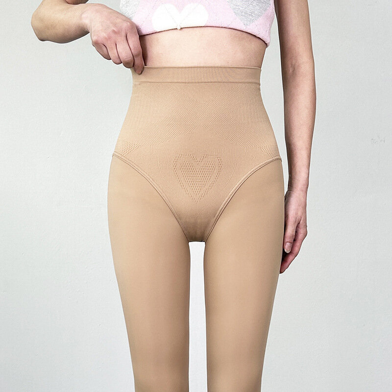 Весенние и осенние верхние вещи, брюки с эффектом поднятия бедер, ультра-естественный розовый водяной блеск, колготки с натуральной основой для женщин, высокая талия, контроль живота