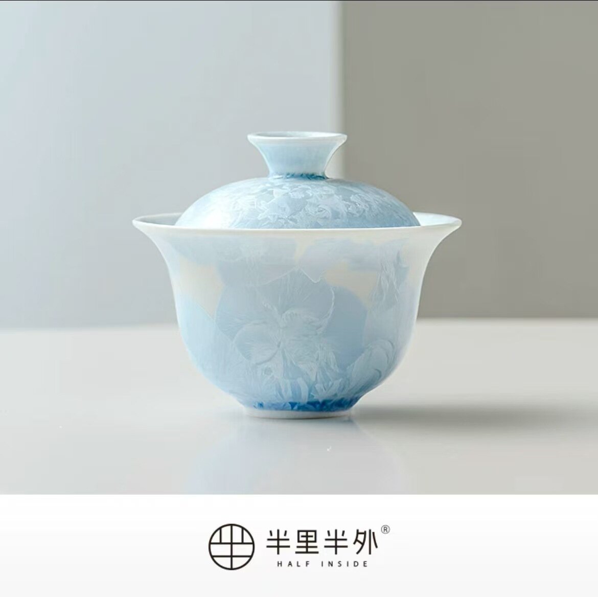 Кристальная глазурь, чашка мастера с цветочным рисунком, одиночная чашка, синяя, личная чайная чашка, керамическая чашка для дегустации, чашка для кунг-фу чая