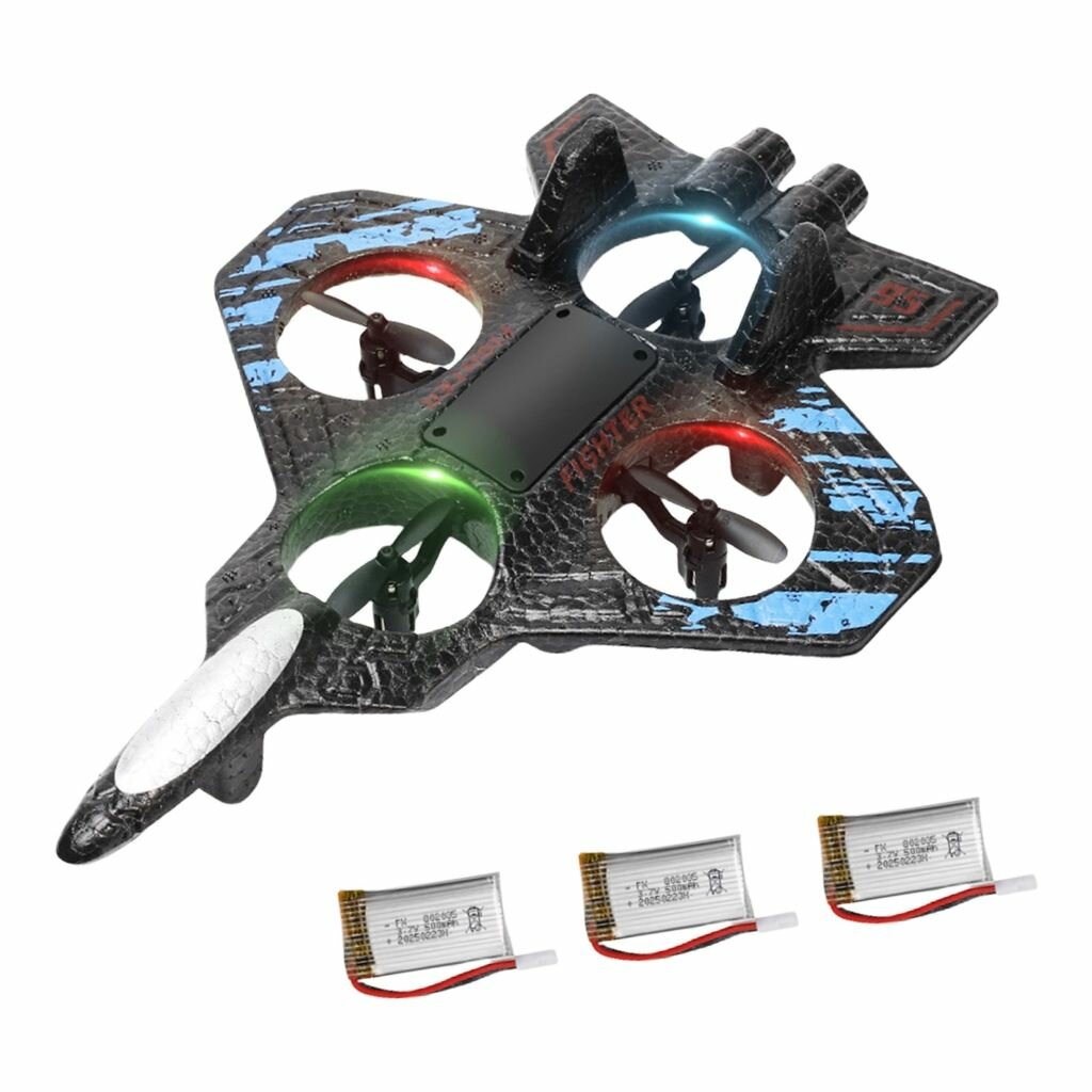 Новая легкая модель самолета-истребителя с дистанционным управлением, защищающая от падения-синий-3