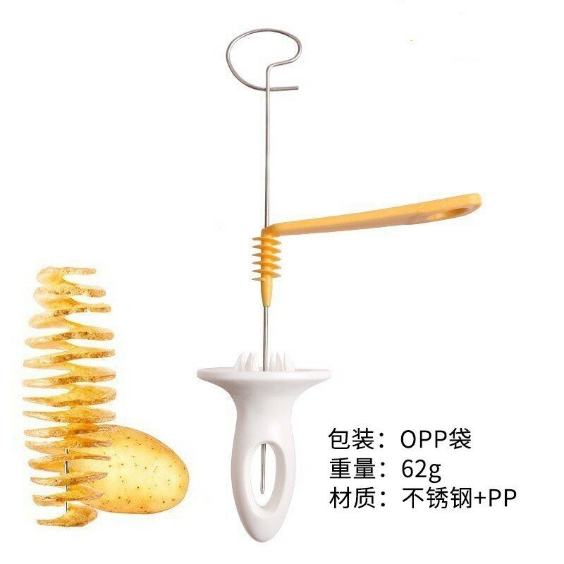 Спиральный слайсер для картофеля Whirlwind, ручной слайсер для картофеля BBQ, спиральный слайсер для овощей, ручной резак для картофеля