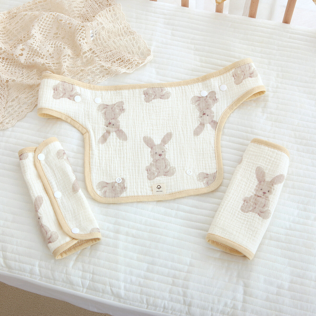 4-слойные марлевые слюнявчики для новорожденных, слюнявчики для прорезывания зубов, слюнявчики с двойными плечами, чистые хлопковые подплечники для младенцев, защита от жевания