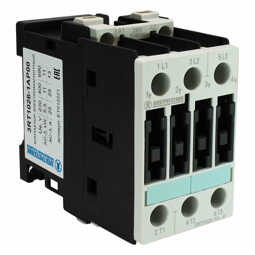 Электромагнитный контактор Электротехник 3RT1026-1AP00