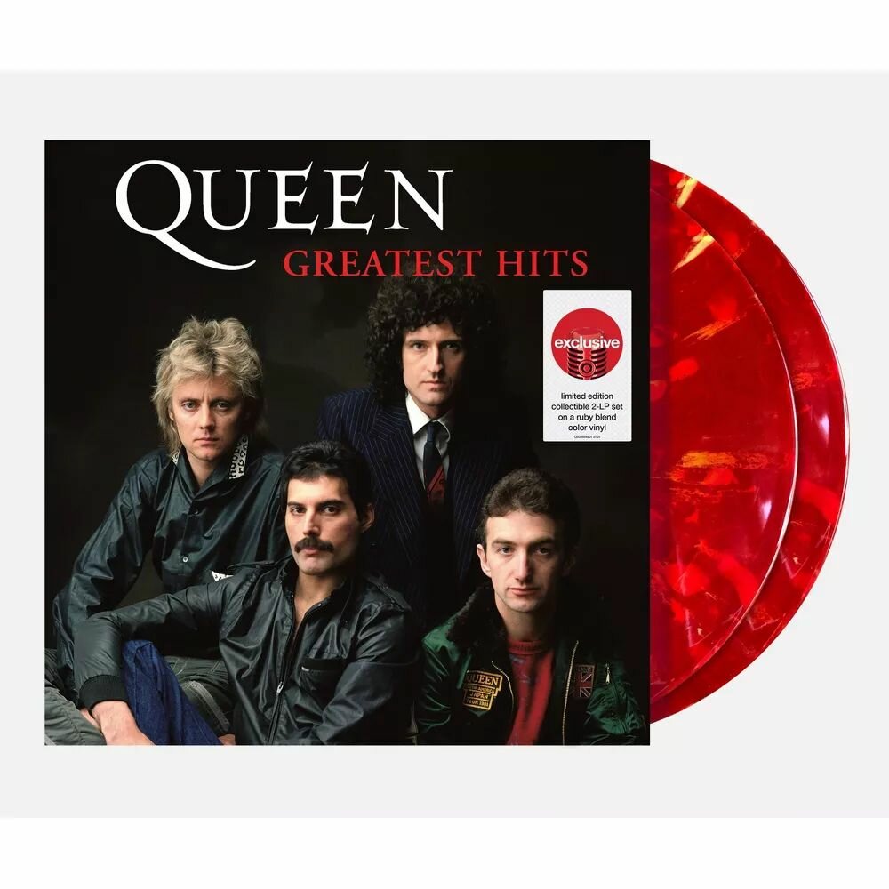 Queen - Greatest Hits (Ruby Blend USA Limited) Цвет: "Рубиново-Оранжевый Микс", Редкая Виниловая Пластинка из США с Хитами: Bohemian Rhapsody, We Will Rock You, We Are The Champions и др.