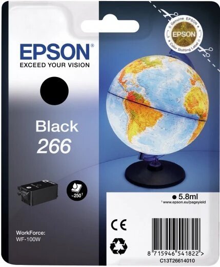 Картридж струйный оригинальный Epson 266 / T2661 / C13T26614010 черный 5,8 мл, 250 стр. для Epson(C13T26614010)