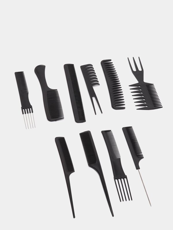 Набор профессиональных расчесок и гребней, 10 предметов