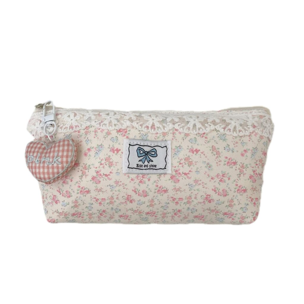 Кружевная Цветочная Сумка Для Карандашей, Пенал для Карандашей, Простой Пенал для Ручек для Школьного Офиса