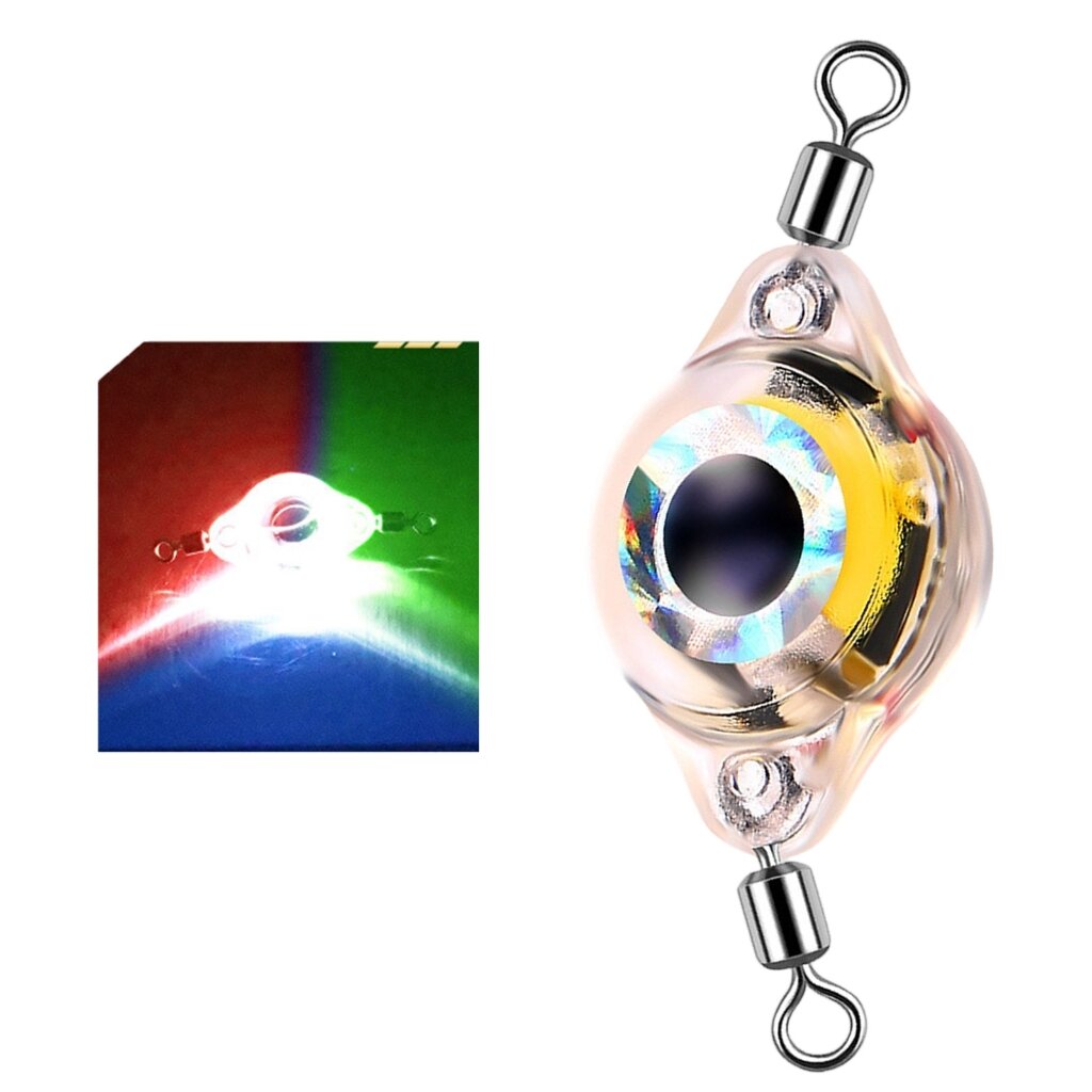 Поворотный светодиодный светильник-ловушка для рыбы в американском стиле, двойной поворотный светильник-ловушка для рыбы, цветной