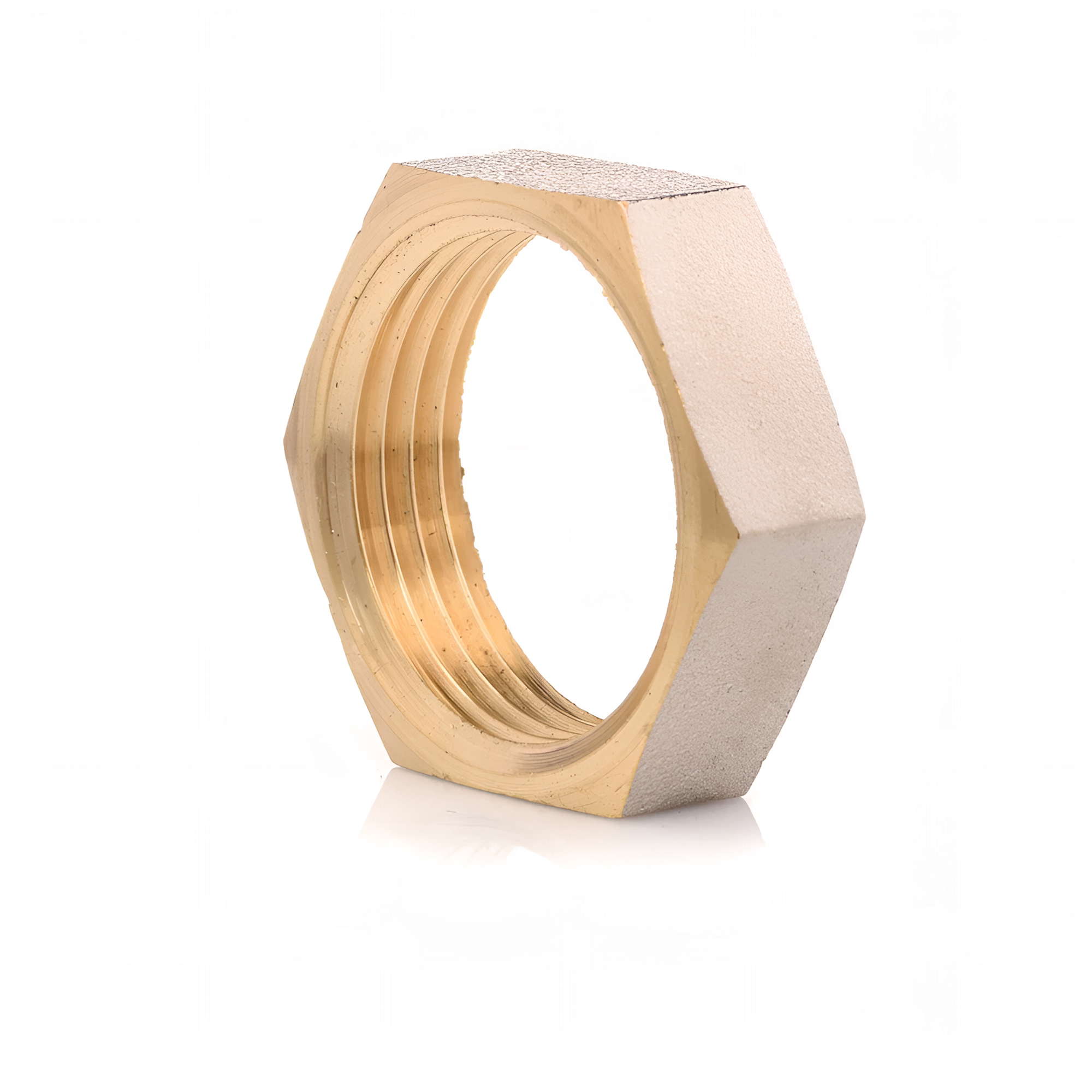 Фитинг для труб резьбовой Контргайка 1/2" TST, никелированная латунь