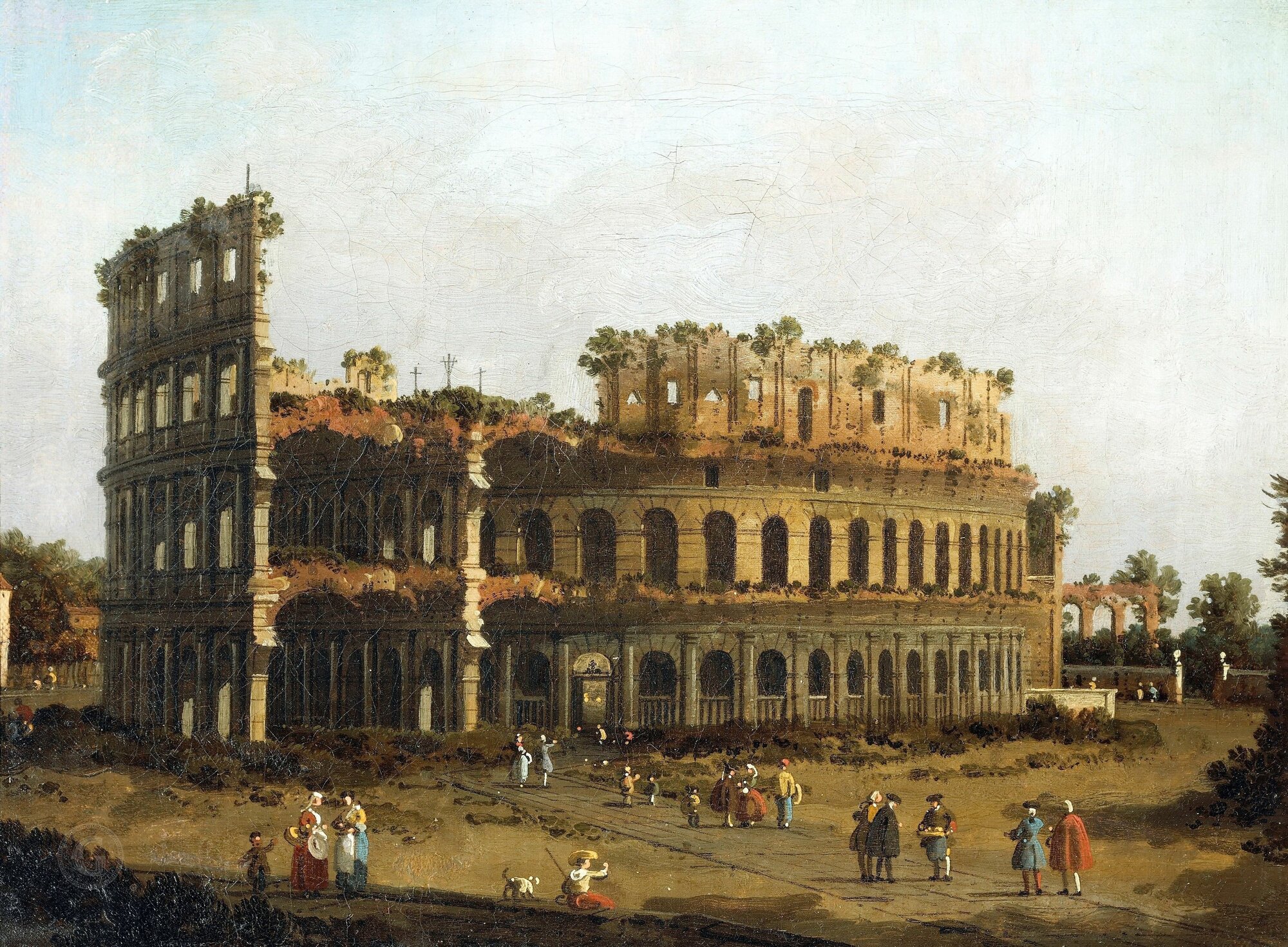 Картина на натуральном холсте, репродукция «Колизей», Антонио Каналь (Каналетто) 60*80