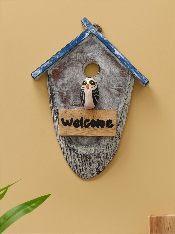 Панно WELCOME, 15 3 20 см, дерево, белое