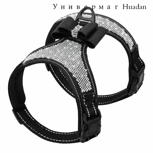 Шлейка Для Маленьких Собак Со Стразами