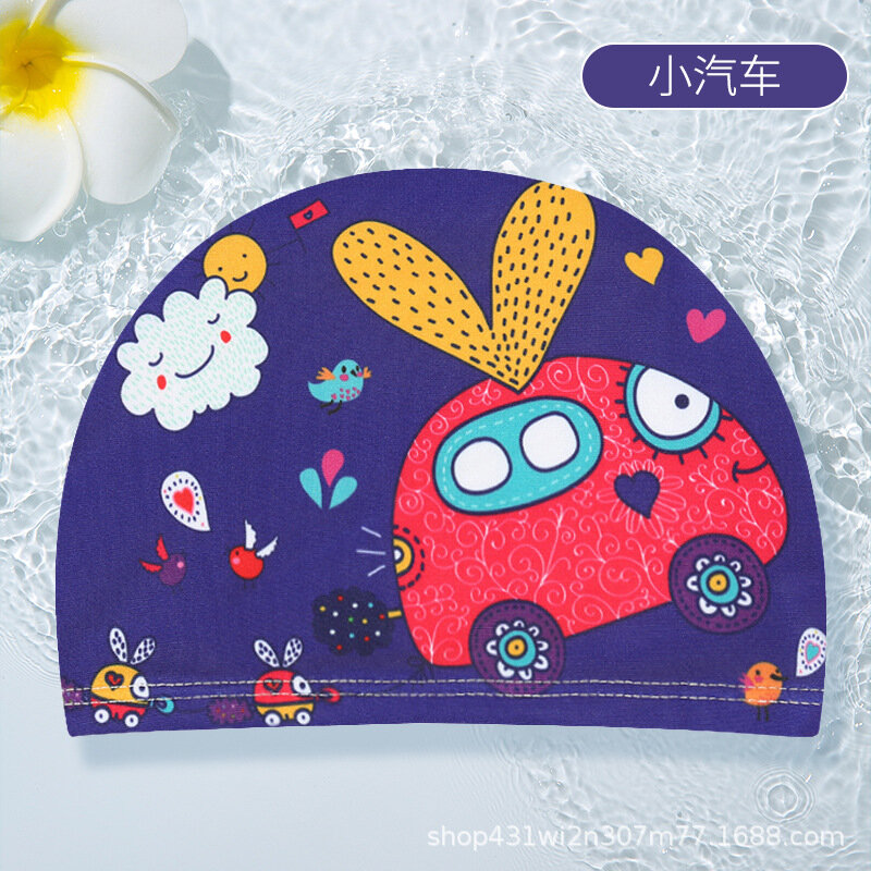 Детская купальник с принтом автомобиля, удобная защита ушей, комфортная посадка для детей 1-7 лет