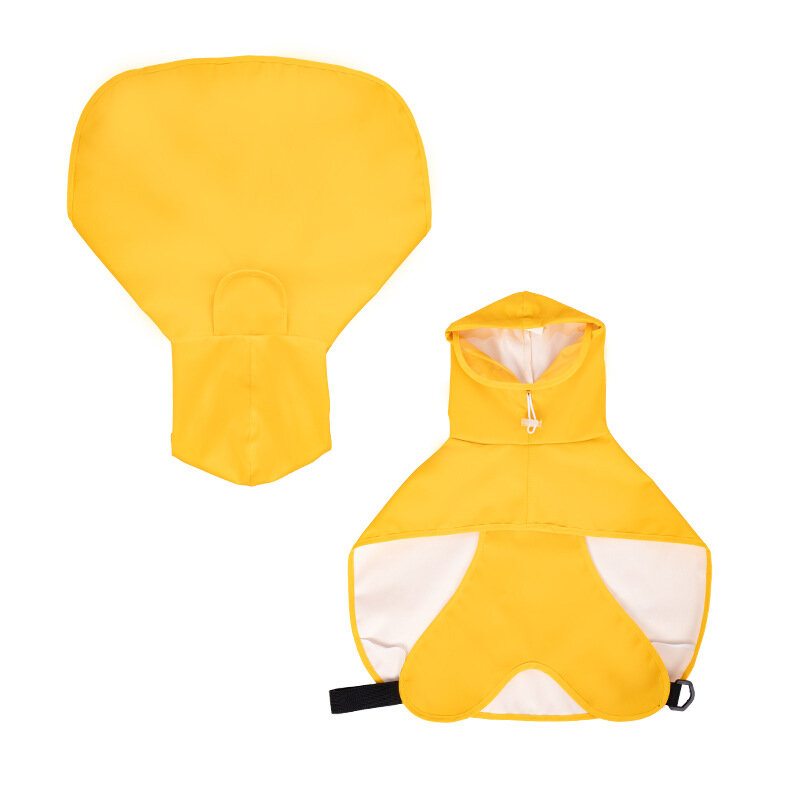 Дождевик для корги с поводком, водонепроницаемый, полное покрытие, дождевик для маленьких и средних щенков, одежда для шнауцеров